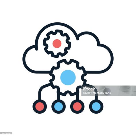 Cloudmultithreadingsymbol Im Vektor Logo Stock Vektor Art Und Mehr Bilder Von Ausrüstung Und