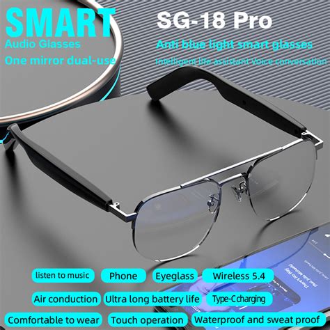 Sg15 Pro Smart Glasses Headset Bluetooth 54 Hd Calls With Magnetic