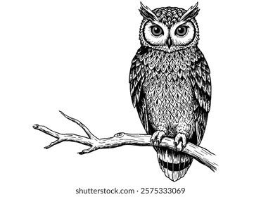 Cute Realistic Owl Drawing