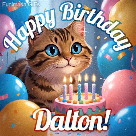 Cat Themed Happy Birthday Dalton  Download On