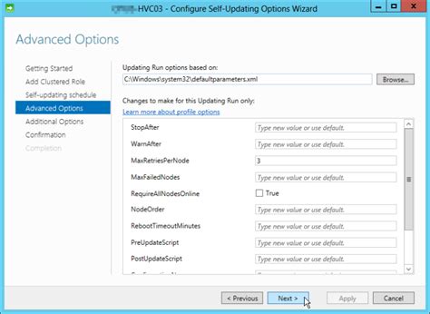 Windows Server Configure Cluster Aware Updating Concurrency