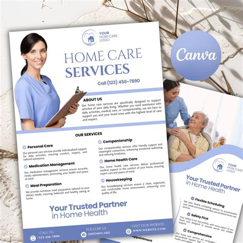 Home Care Flyer Brochure Healthcare Brochure Home Healthcare Brochure