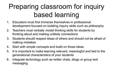 Inquiry Based Learning Ppt