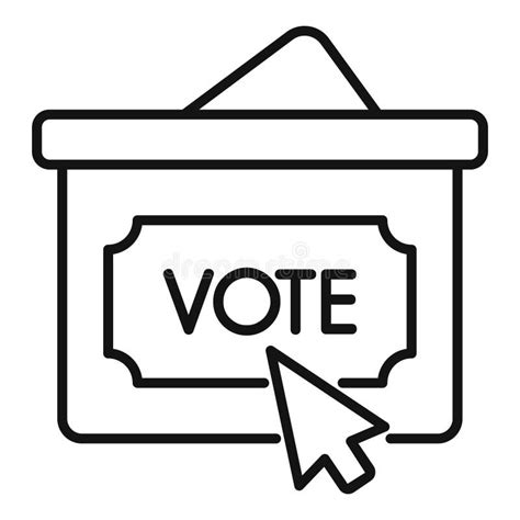 Online Voting Campaign Poster With Cursor Clicking Vote Button Stock