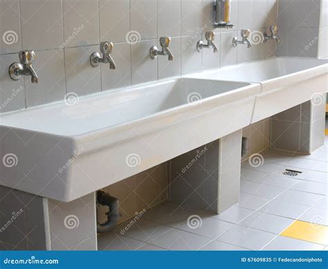 Series Of Small Taps In The Bathroom Of Kindergarten Stock Image Image Of Kindergarten Series