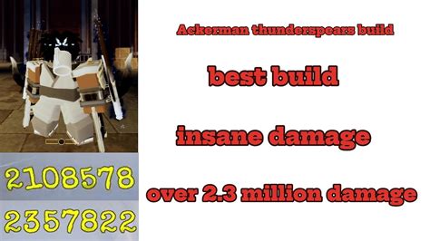 Best Ackerman Thunderspears Build In Attack On Titan Revolution Youtube
