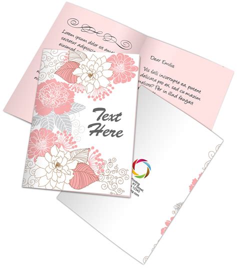 A5 Folded Card Mockup A4 Half Fold Bi Fold Photoshop Action