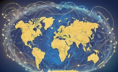 Premium Ai Image Global Network Matrix Interconnected Digital Landscape