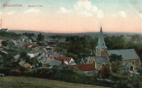 Vintage Postcard 1900s General View Braunton English Village Parish