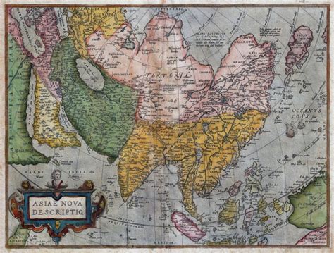 Vintage Map Of Asia 1570
