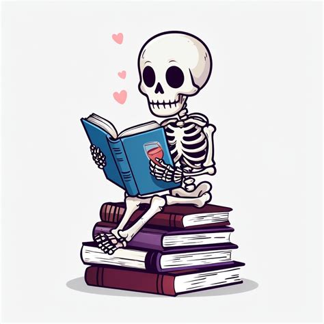 Whimsical Skeleton Reading A Book With Hearts Mug Playground