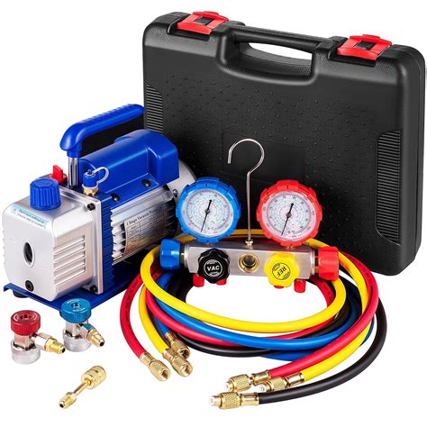 Vevor Mckdzk448cfm7cnvv1 48 Cfm 025 Hp Hvac Ac Vacuum Pump Kit