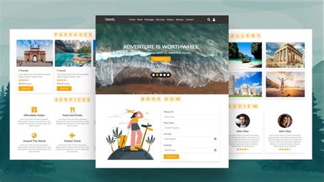 Create A Responsive Tour And Travel Agency Website Design Using Html