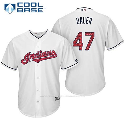 Camiseta Beisbol Hombre Cleveland Indians 2017 Estrellas Y Rayas 47