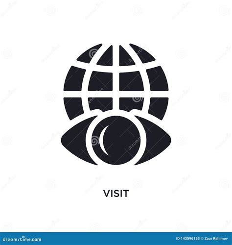 Black Visit Isolated Vector Icon Simple Element Illustration From Big Data Concept Vector Icons
