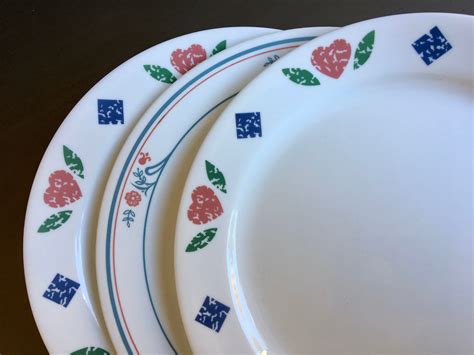 Mismatched Corelle Plates Mismatched Vintage Corelle Plates Mismatched Dinner Plate Sets
