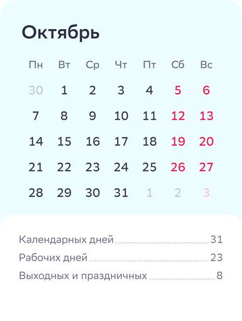 Производственный календарь на октябрь 2024 года рабочие дни выходные и праздники Деловая среда