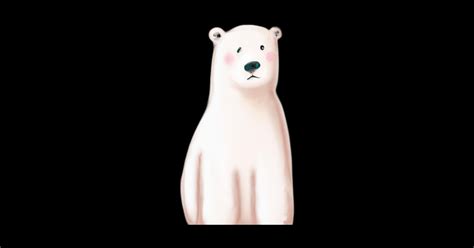 Cute Polar Bear Drawing Cute Polar Bear Sticker Teepublic