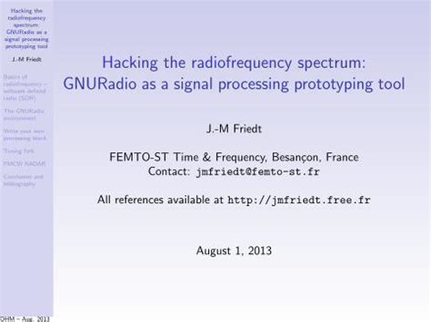 PDF Hacking The Radiofrequency Spectrum GNURadio As A Signal DOKUMEN TIPS