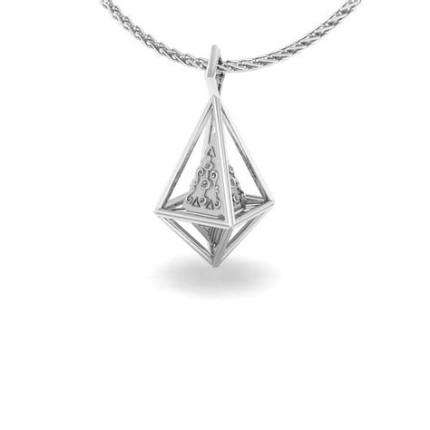 Ashayam Futuristic Engagement Necklace Sci Fi Pendant Fantasy Diamond