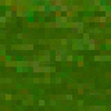Green Pixelated Grass Pattern