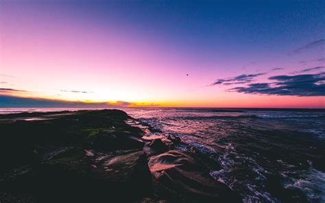1920x1200 Resolution Sunset Beach Sea 1200p Wallpaper Wallpapers Den