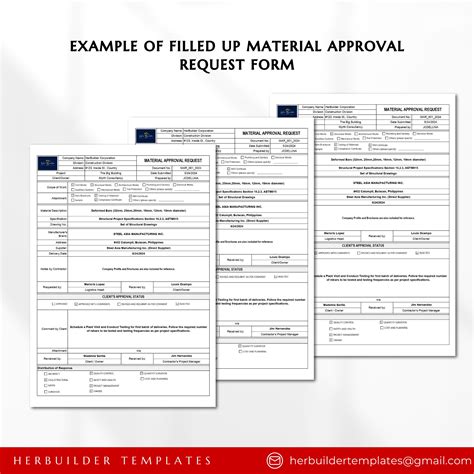 Material Approval Request Form Construction Material Approval Form