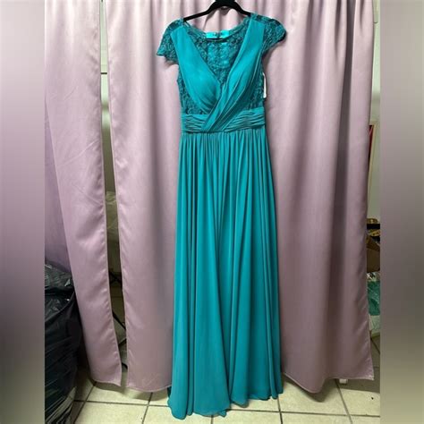 Kathy Hilton Dresses Kathy Hilton Turquoise Long Evening Gown Size