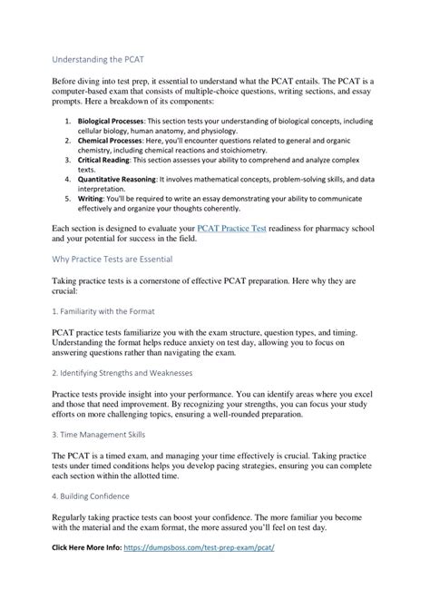 Ppt Effective Pcat Practice Test Tips With Dumpsboss Guidance