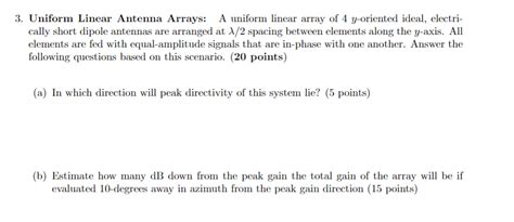 Solved Uniform Linear Antenna Arrays A Uniform Linear Chegg