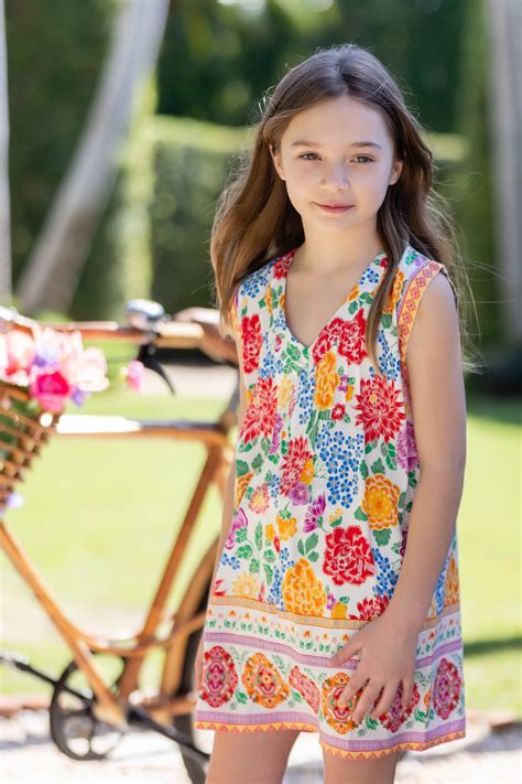 Girls Kokomo Dress Multi Floral Walkerandwade