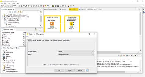 Missing Value Node Does Not Replace Sign Knime Analytics Platform