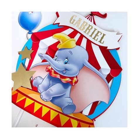 Dumbo Cake Topper Dumbo Party Decorations Dumbo Carnival Birthday Party Little Elephant Party