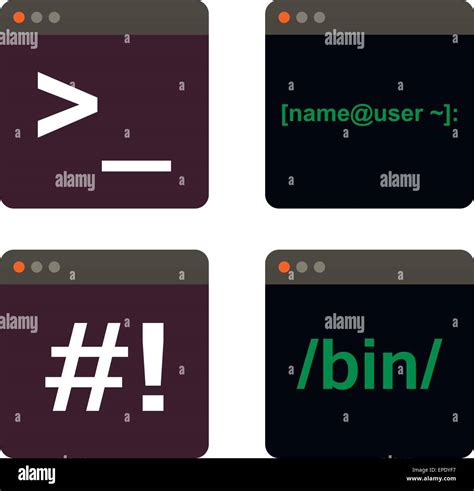 Terminal Startup Icon Set Direct Access To System Via Command Line