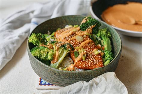 Sesame Glazed Salmon Bowl Britacooks