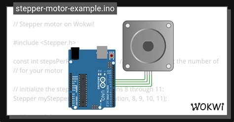 Stepper Motor Example Robotronix Wokwi Esp32 Stm32 Arduino Simulator