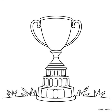 Printable Trophy Coloring Page