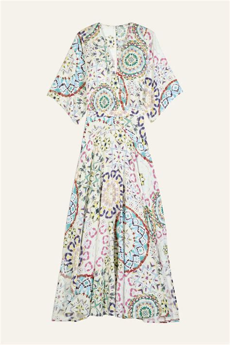 Floaty Printed Dress Licia Grey Baandsh Fr