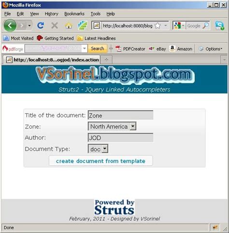 Tha Blog Care Este Struts2 Tiles2 Spring Hibernate Jquery