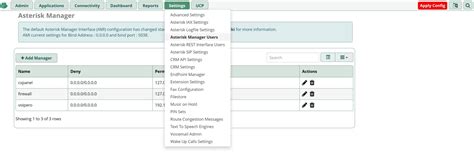 AMI Asterisk Manager Interface Configuration HOTKEY404