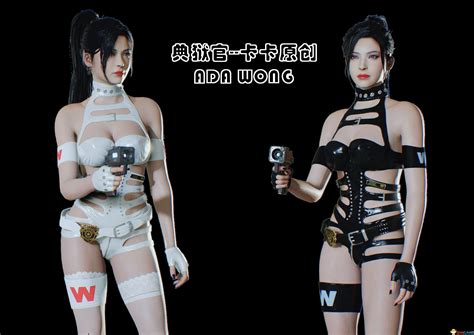 《生化危机2：重制版》艾达and克莱尔三款黑丝塞壬蕾丝服mod电脑版下载 叽哩叽哩游戏网acg（g站）