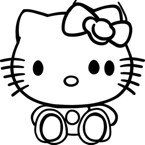 Hello Kitty Png Black White Vectors And Illustrations For Free Download
