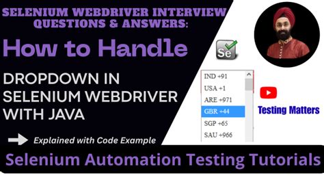 Selenium Interview Questions And Answers How To Handle Dropdown Or