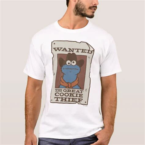 Cookie Monster Wanted Poster T Shirt Zazzle