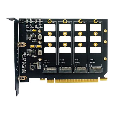 4 4.0 X16 PCIe Gen 2260 NVMe to 4x4 SSD Drive State 2280 PCI-E ...