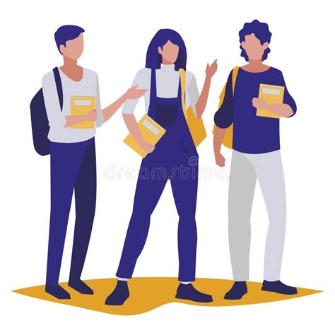 Young Group Of Students Modeling Stock Illustration Illustration Of