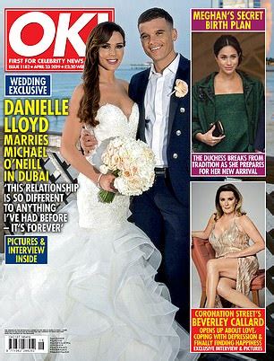 Danielle Lloyds Wedding First Look Bride Stuns In Fishtail Gown As