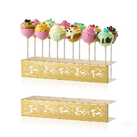 Aim And Ggkk Cake Pop Stand 12 Holes Lollipop Display Stand Set Of 2