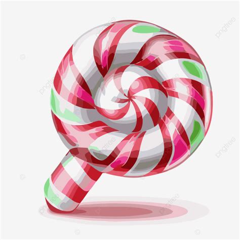 Pink Candy Cane Sticker Clipart Candy Cane Vector Illustration Cartoon
