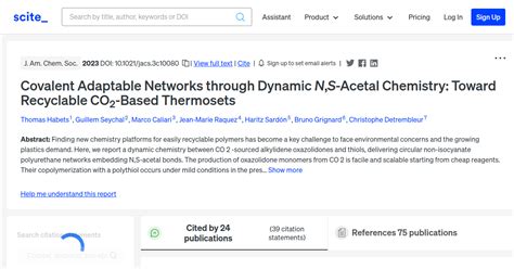 Covalent Adaptable Networks Through Dynamic N S Acetal Chemistry